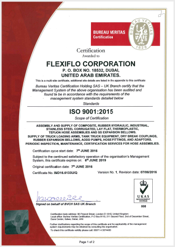 Certification and Accreditation – Al Estagamah Flexiflo Industrial Company